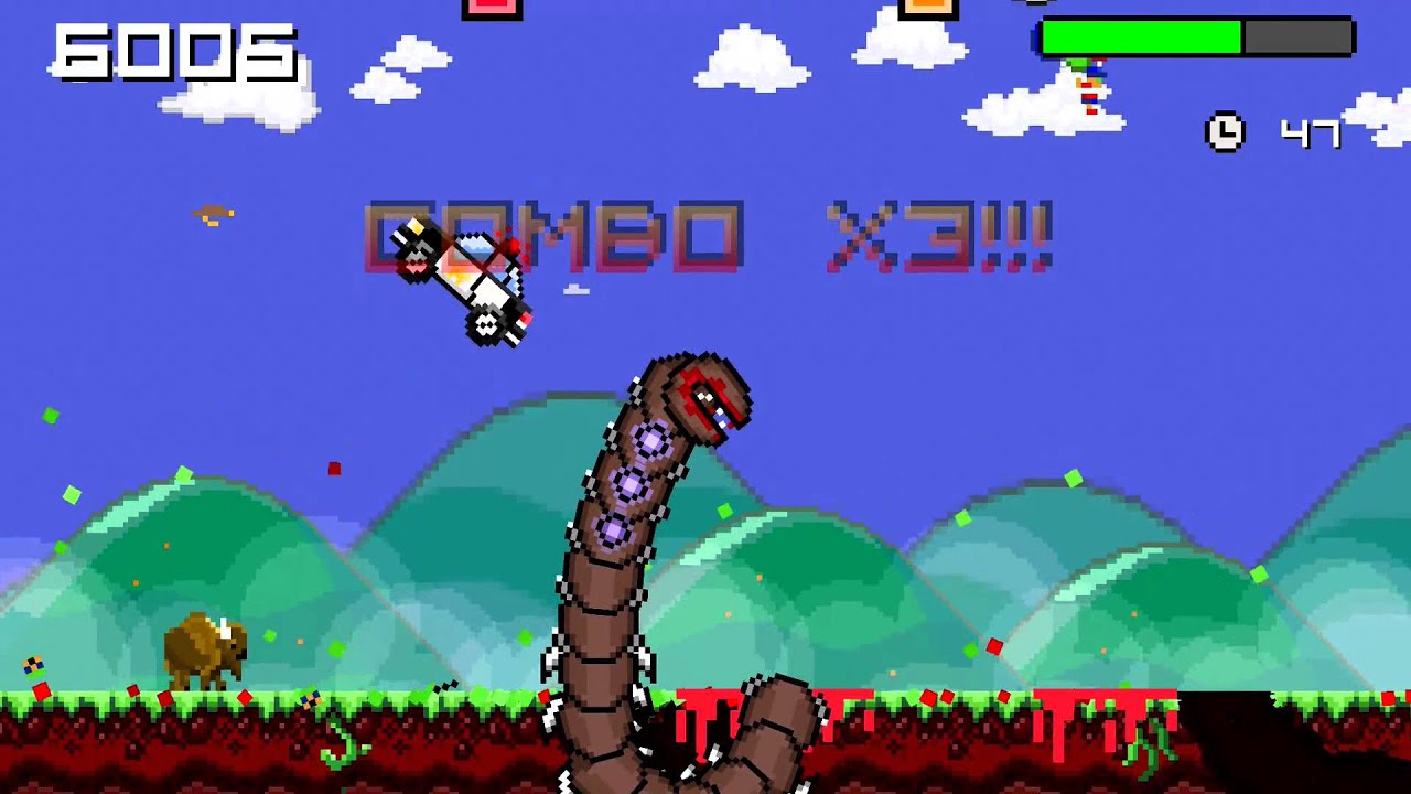 GamePlay: Super Mega Worm - YouTube