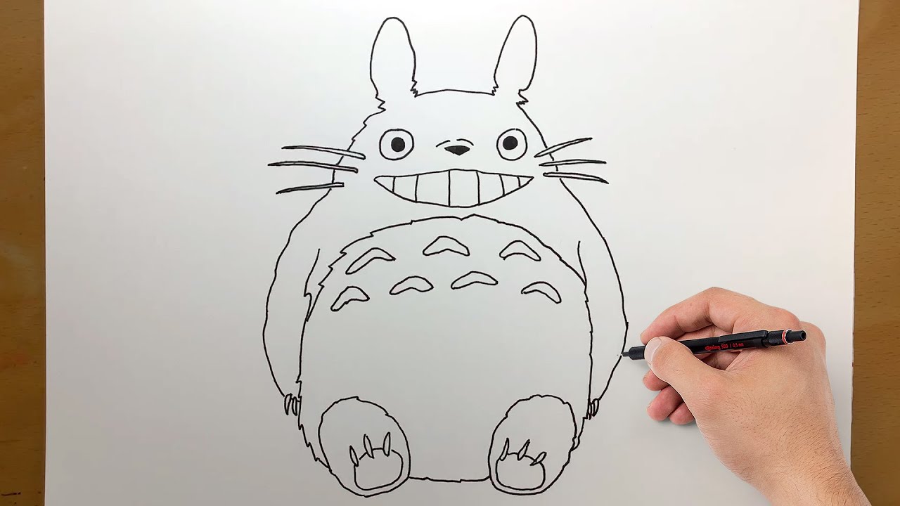 How To Draw A Cute Totoro- My Neighbor Totoro-Easy Step By Step ...