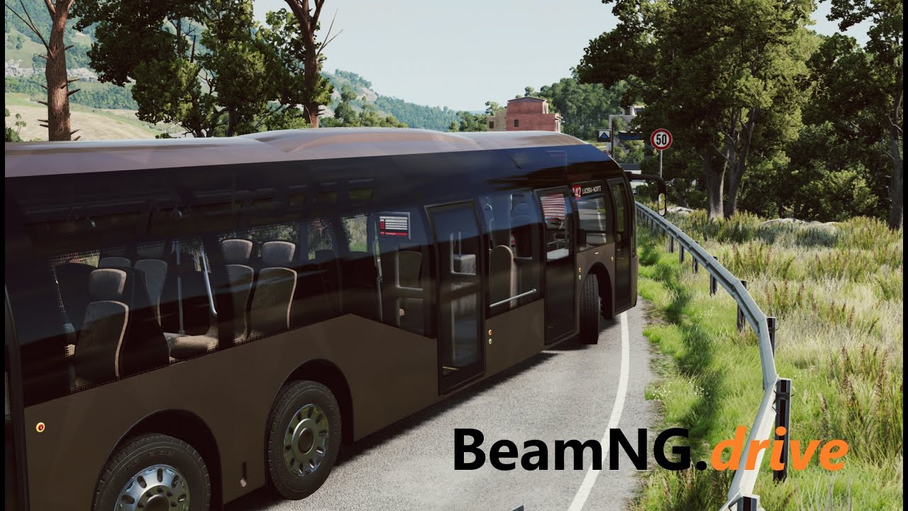 BeamNG.drive - Big Bus VS Small Italian Roads - YouTube
