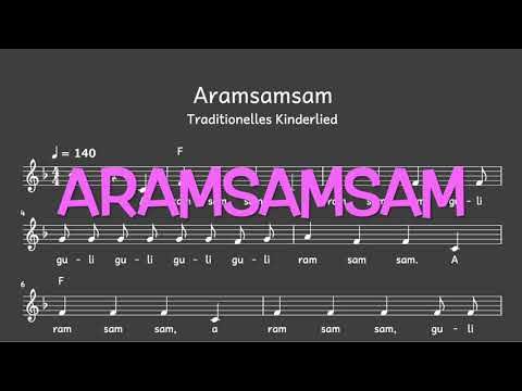 Lied: Aramsamsam (Kinderlied, Karneval, Fasching / Melodie, Akkorde, Noten,Text) - YouTube
