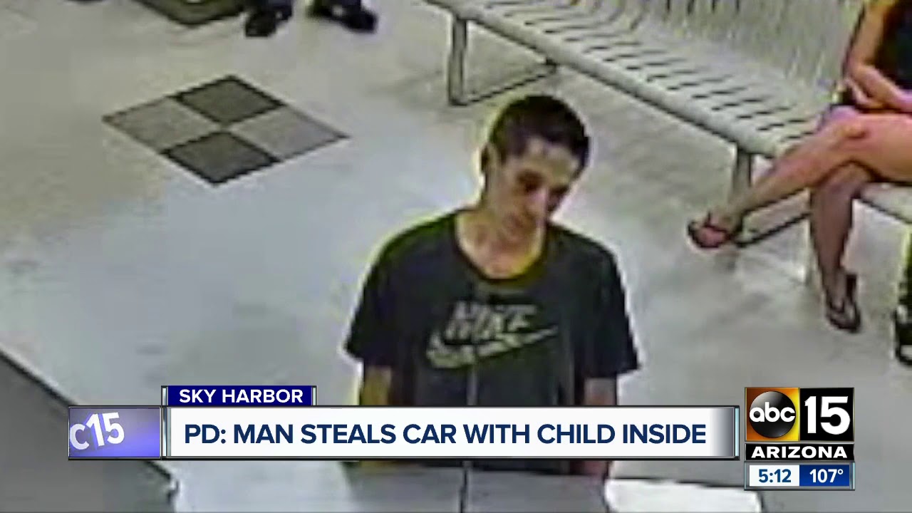 Man steals car with child inside - YouTube