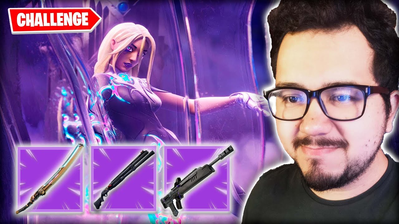 GANANDO SOLO con ARMAS MORADAS en FORTNITE 😎 - YouTube