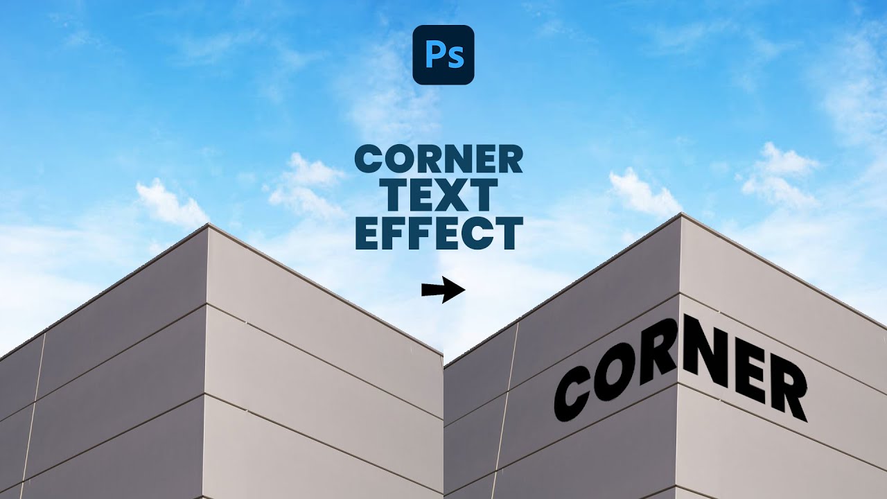 3D Corner Text Effect Perspective | Photoshop Typography Tutorial - YouTube