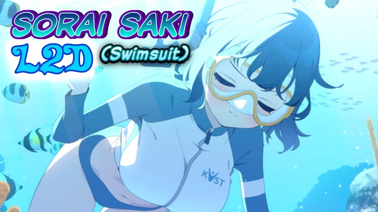 Saki (Swimsuit) L2D | Blue Archive EN - YouTube
