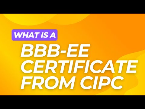 What is a BBB-EE CERTIFICATE? Explained - YouTube