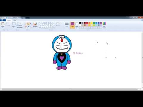 How to Draw Doraemon in MS Paint (Easy) - YouTube
