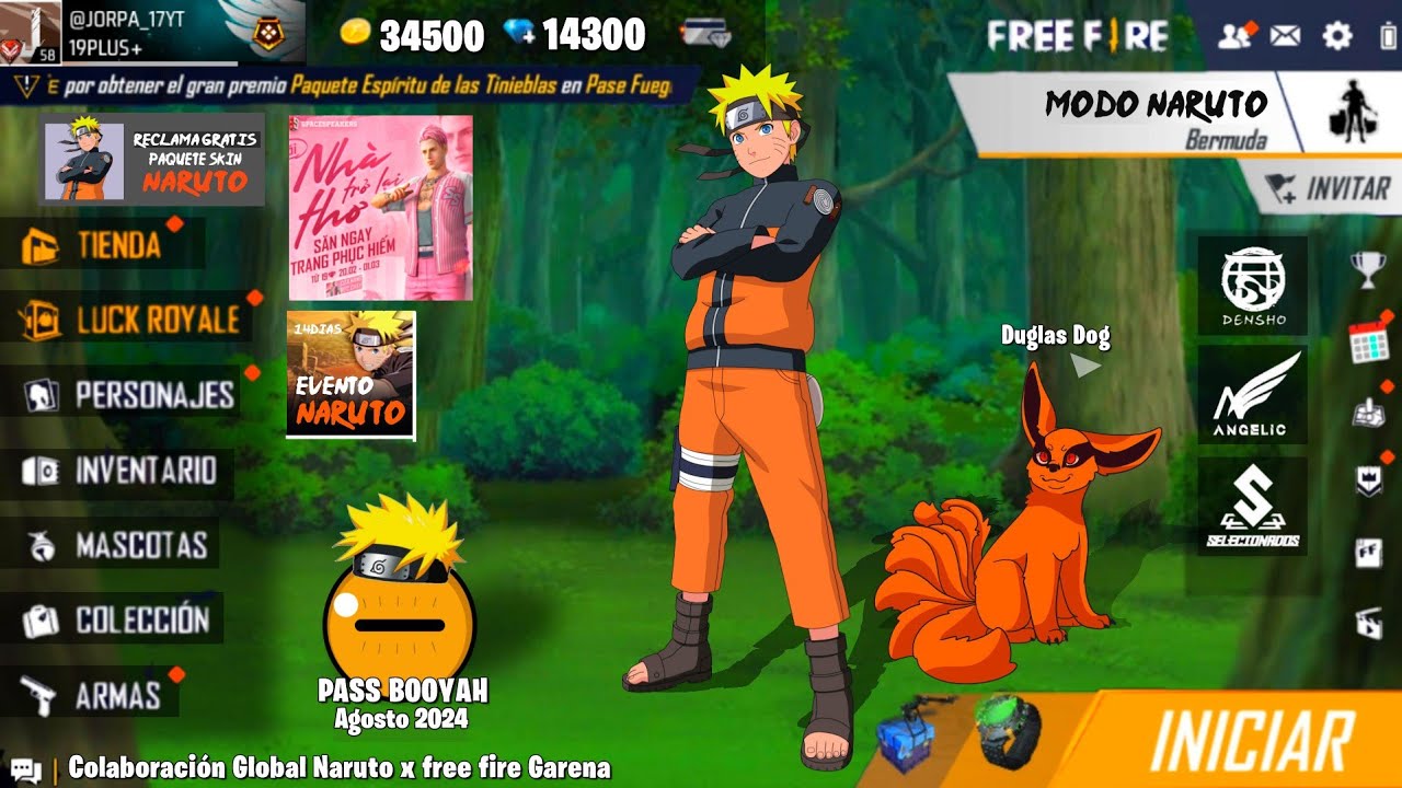 YA SALIO¡ NUEVA ACTUALIZACION DE FREE FIRE CON COLABORACIÓN DE NARUTO X ...