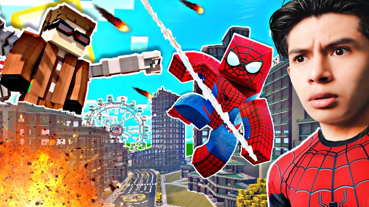 Soy SPIDERMAN en MINECRAFT *SpiderMan vs Doctor Octopus* - Mods - YouTube