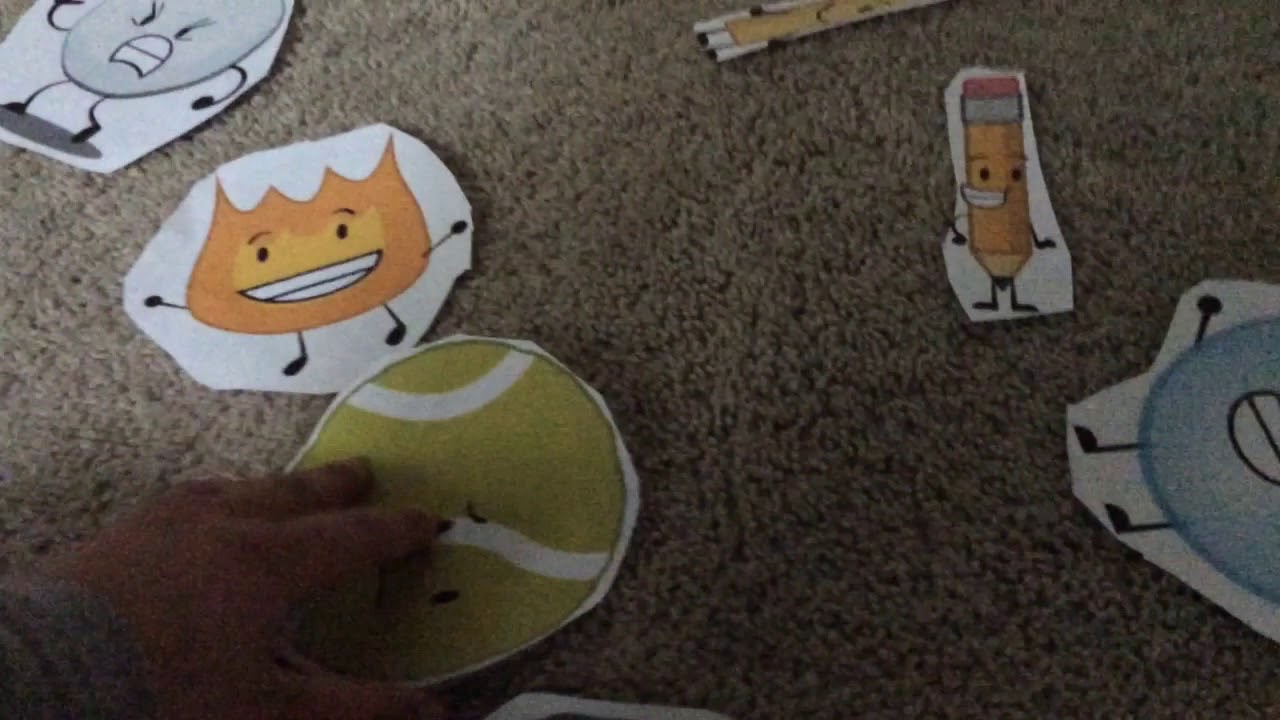BFDI paper cutouts Episode 7 the big race - YouTube