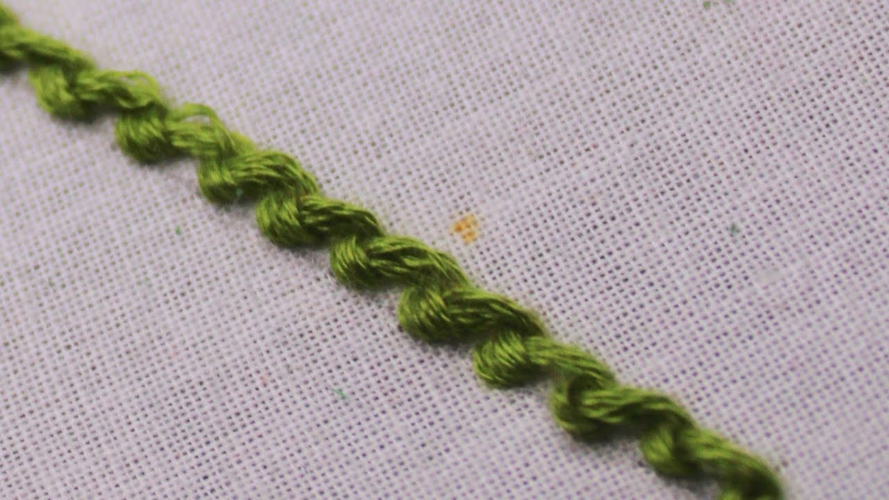 Basic Hand Embroidery Tutorial/Scroll Stitch #basicstitch #scrollstitch - YouTube