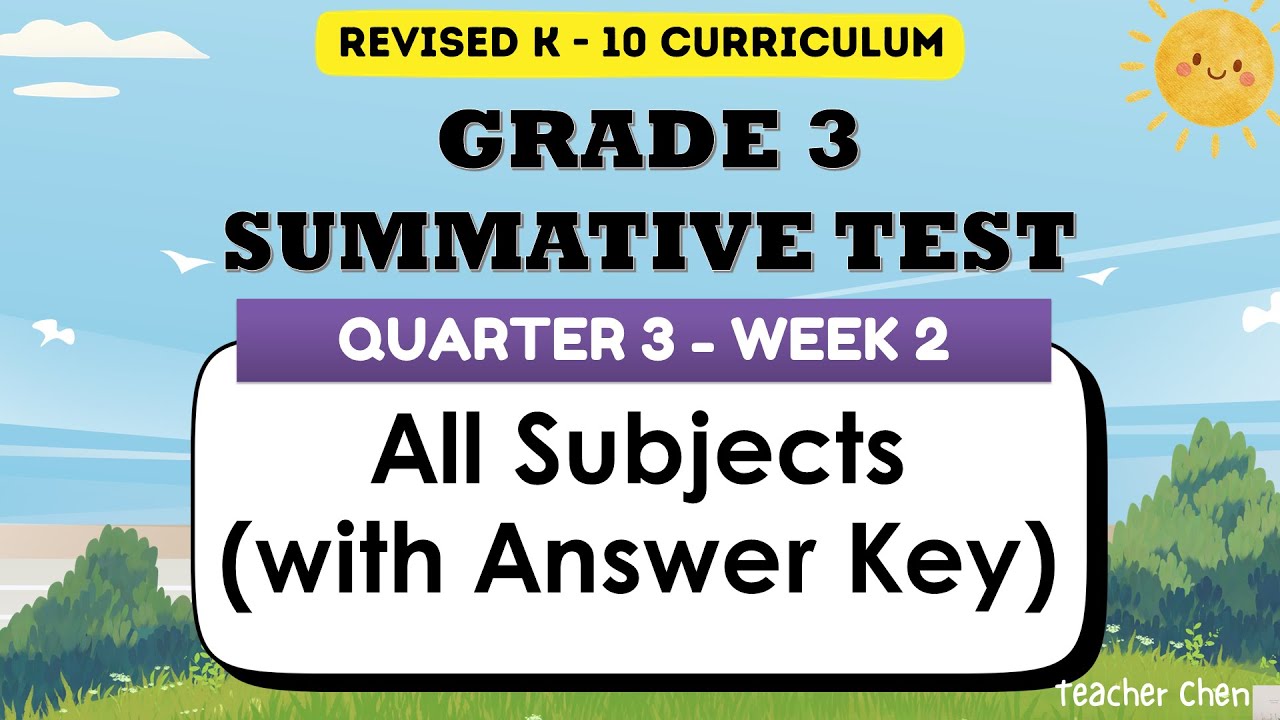 Grade 3 - Summative Test - Quarter 3, Week 2 (Revised Curriculum) - YouTube