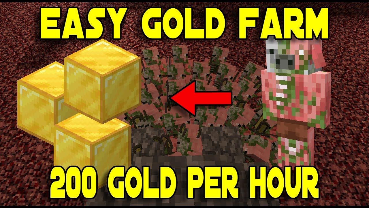 Easy Infinite gold and XP farm Minecraft (1.16.2 update) - YouTube