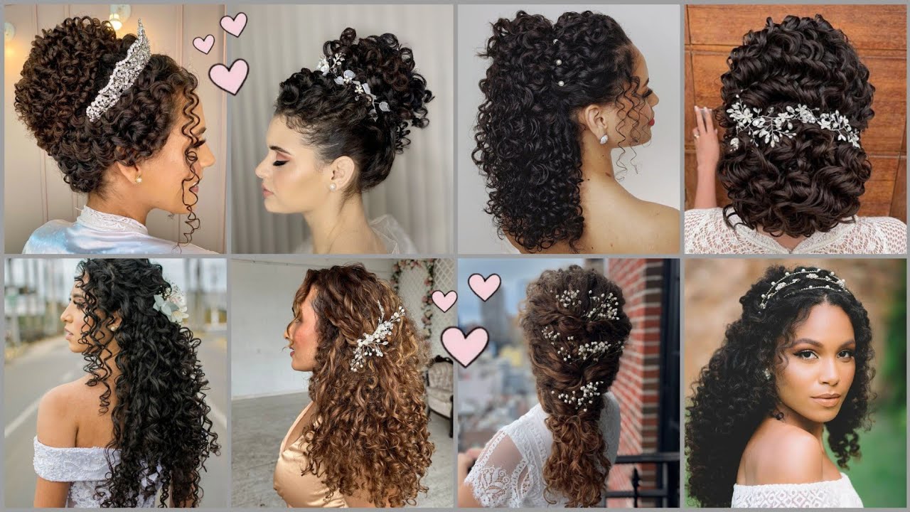 PEINADOS DE NOVIAS PARA PELO RIZO / Peinados NOVIAS CABELLO ONDULADO - YouTube