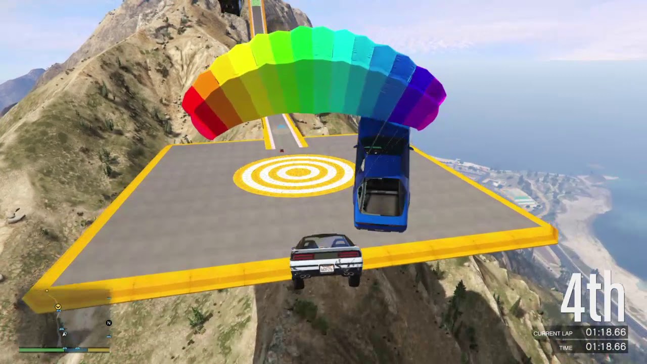 Grand Theft Auto V All the tricks into 1st - YouTube