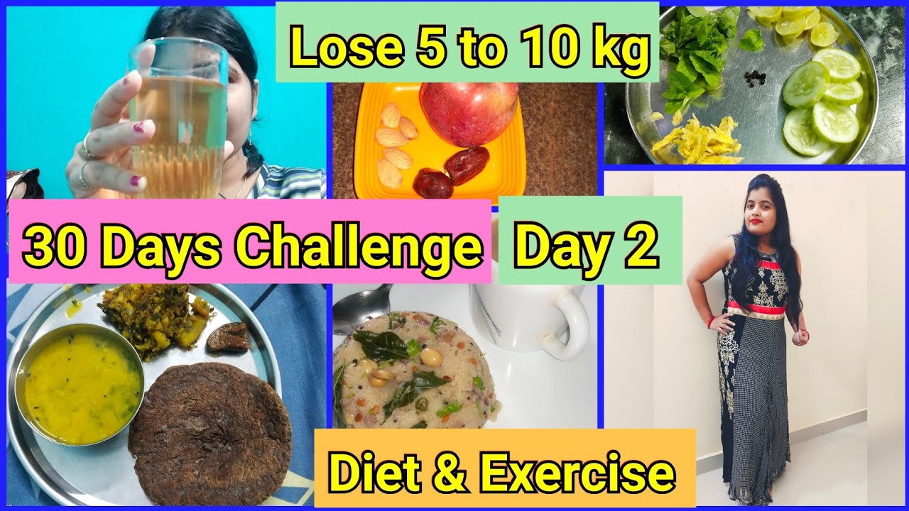 30 Days Challenge🔥| Day 2 | Lose 5 to 10 kg | Weight Loss Diet ...