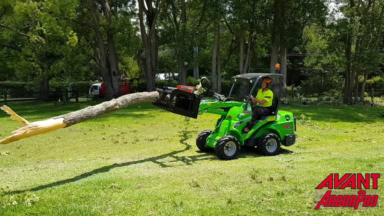 Avant 528 ArborPro Mini Loader Demostration for an Arborist - YouTube