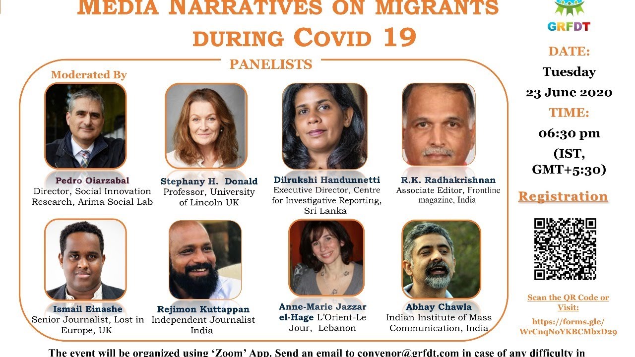 Panel Discussion: MEDIA NARRATIVES ON MIGRANTS DURING COVID 19 - YouTube