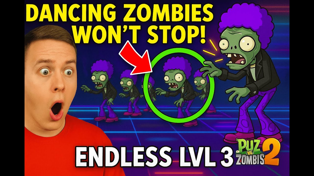 "Dancing Zombies Won’t Stop! 💥 Endless LVL 3 | PvZ 2 Neon Mixtape ...