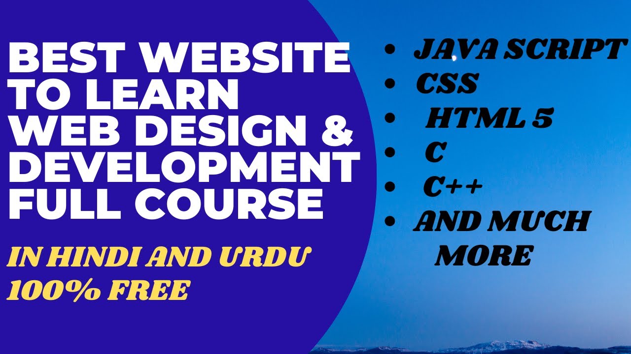 FREE WEBSITE TO LEARN WEB DESIGNING & DEVELOPMENT - YouTube