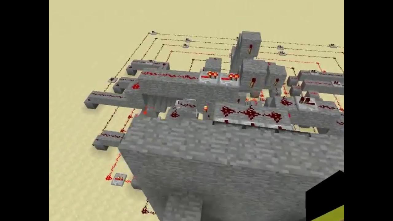 Redstone Contraptions: 7 Segment Display - YouTube