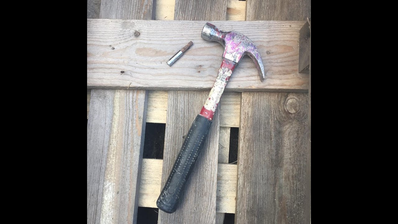 How To Take A Pallet Apart Easy Way Using Hammer & Screw Bit - YouTube