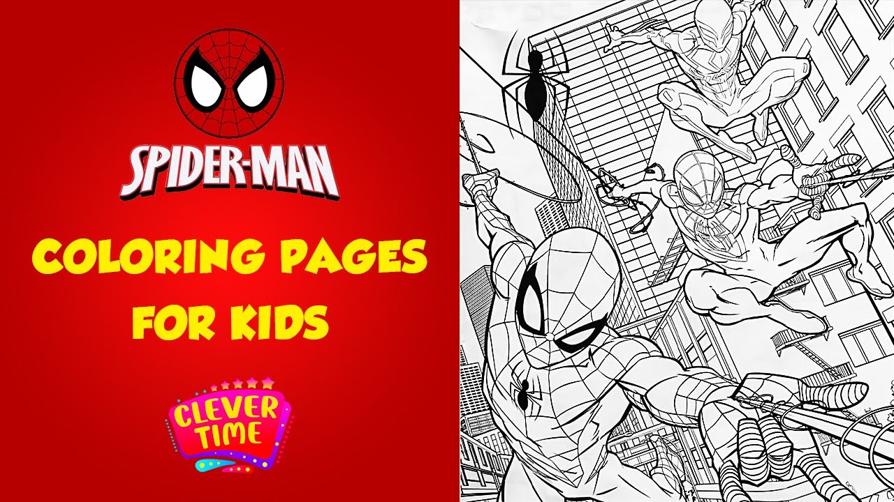 Spider-Man Coloring Page Multiverse | Coloring Pages For Kids - YouTube