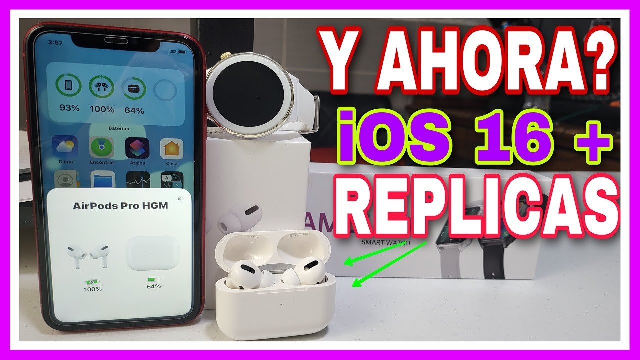 iOS 16 Y REPLICAS DE AIRPODS - YouTube