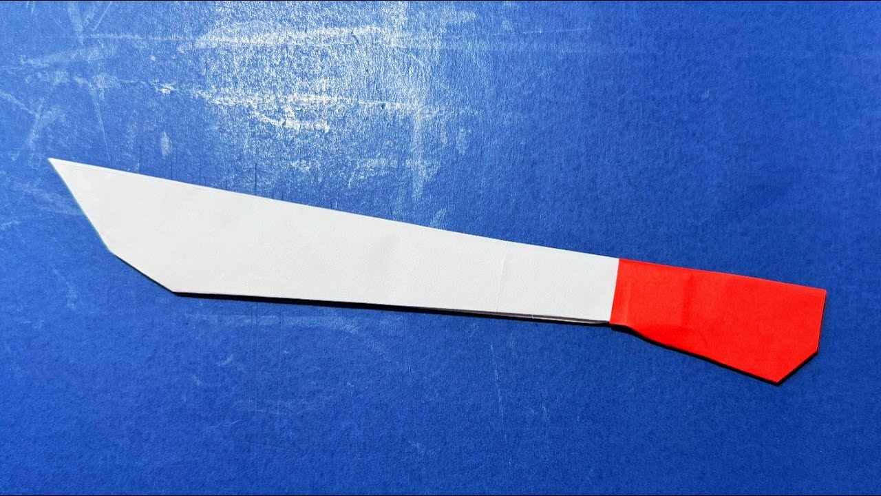 Come fare un coltello di carta | Tutorial origami machete facile - YouTube