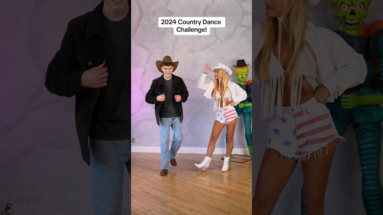 COUNTRY MUSIC DANCE CHALLENGE! Merrick & @MontanaTucker #linedance # ...