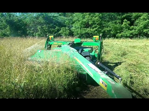 Cutting First Cut Hay John Deere 630 MoCo and John Deere 4430 Tractor ...