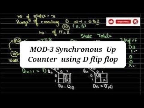 MOD-3 Synchronous Up Counter Using D flip flop | synchronous counter using D flip flop - YouTube