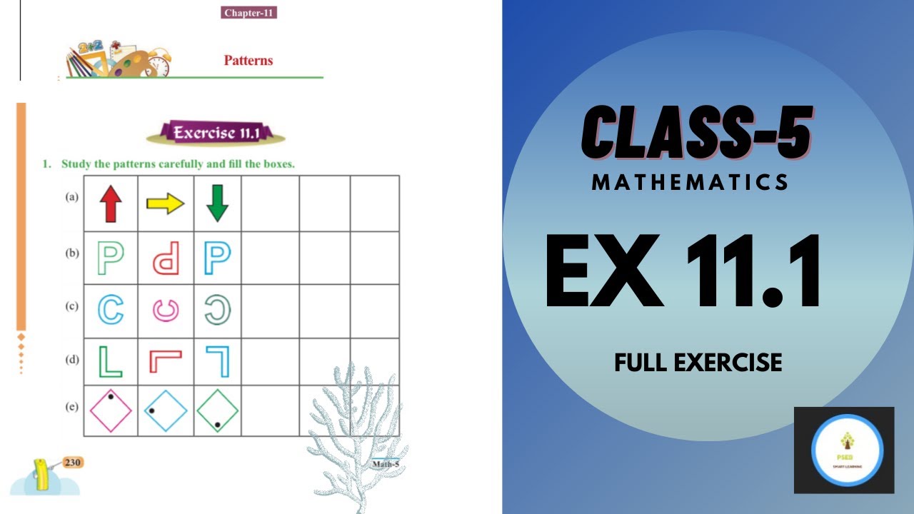 CLASS 5TH MATHS CH-11//EX 11.1(FULL)BY PSEB SMART LEARNING - YouTube