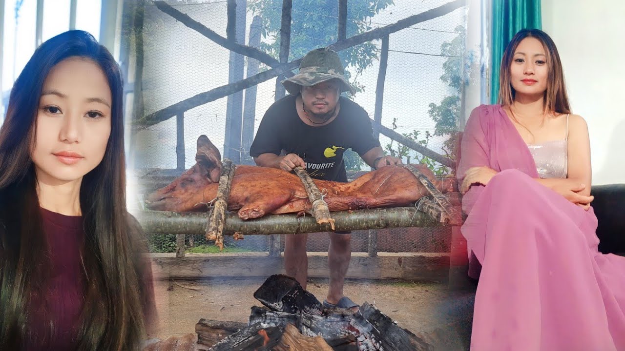 Whole Pig Roast and masti with beautiful girl from Nagaland. - YouTube