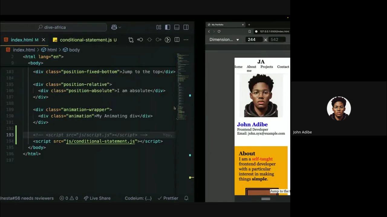 Javascript Conditional Statements, Functions & DOM Document -Dive Africa TechStars1.5 Frontend ...