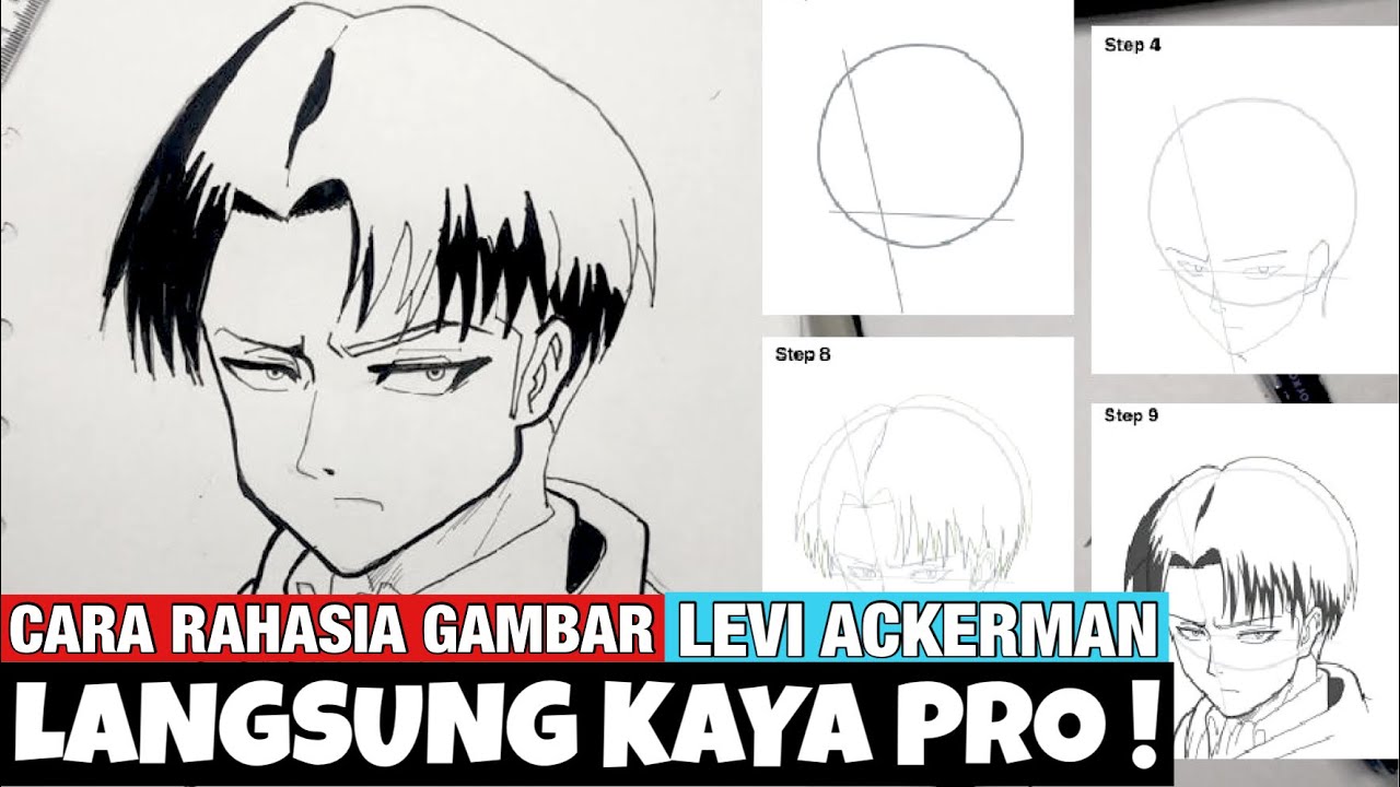 How to draw- LEVI ACKERMAN - Easy Step-by-Step | Attack on Titan ...
