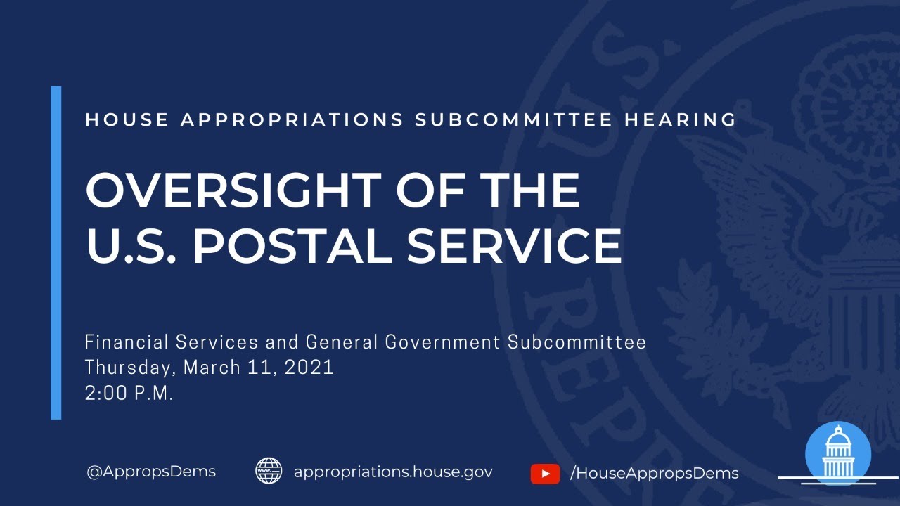 Oversight of the U.S. Postal Service (EventID=111294) - YouTube