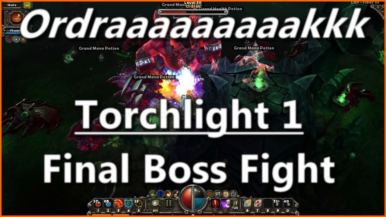 Torchlight 1 Final Boss Fight Destroyer VS Ordrak - YouTube