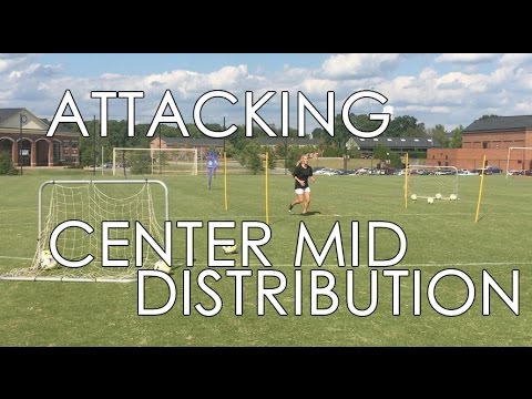 Soccer Training Drills Attacking Center Mid Distribution 2 - YouTube