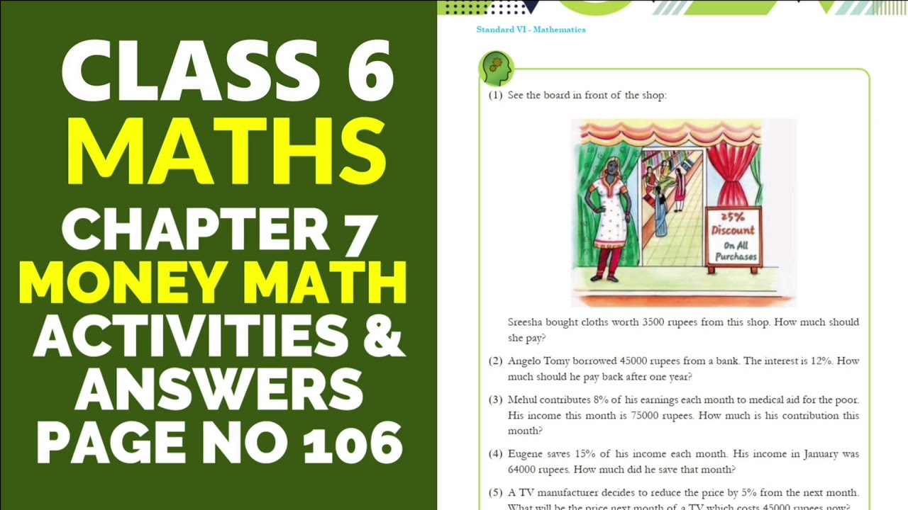 Class 6 Maths 2025 | Chapter 7 | Money Math - Questions & Answers ...
