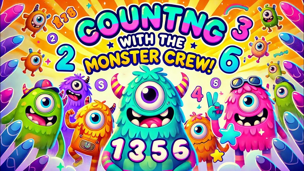 Counting with the Monster Crew!|Fun Counting Numbers 1-10 with Funny ...