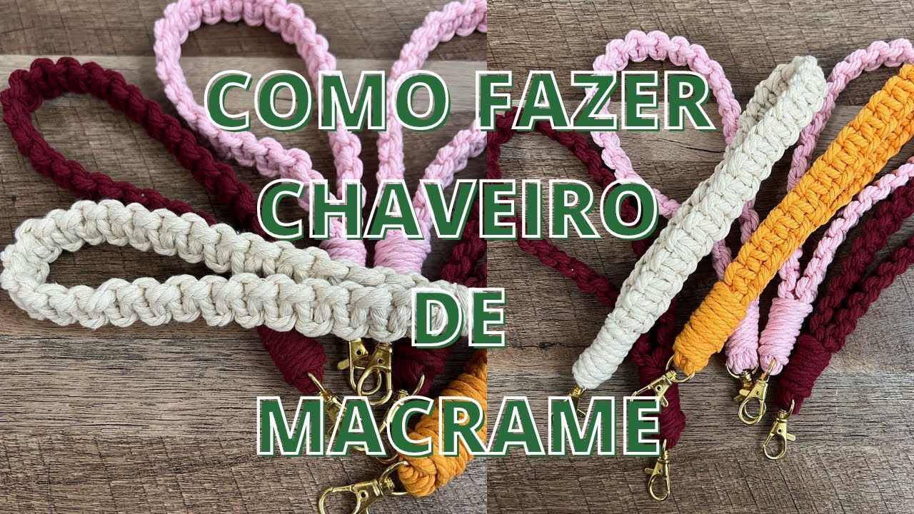 Tutorial Como Fazer Chaveiro de Macrame - YouTube