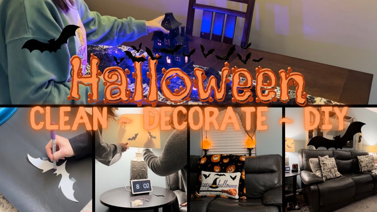 Halloween Clean, Decorate and DIY’s on a Budget - YouTube