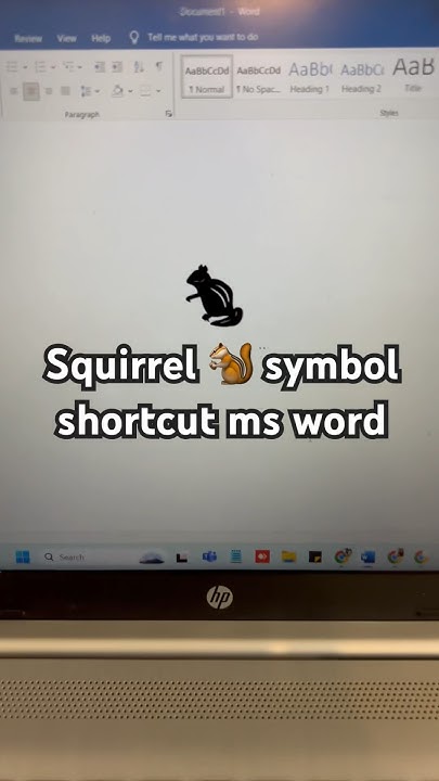 squirrel 🐿️ symbol shortcut key in ms word | #asmr #computer #msword #keyboard #gaming #tricks ...