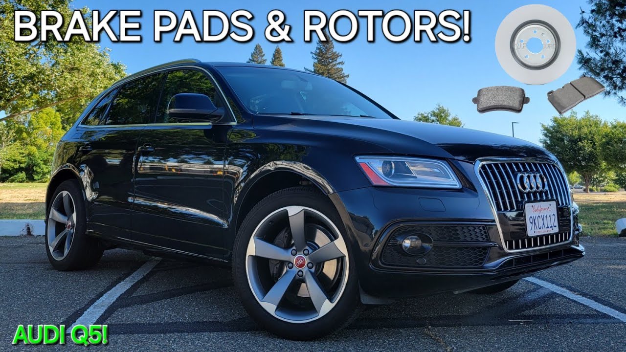 FRONT AND REAR BRAKE PADS AND ROTORS REPLACEMENT on my Supercharged 2014 Audi Q5 3.0T Quattro ...