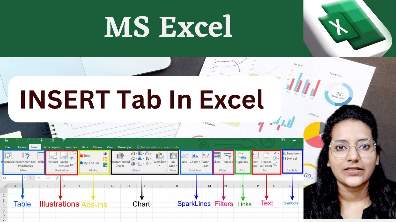 Insert Tab In Excel Complete Use In Hindi Excel Tutorial For Beginners In Hindi Youtube