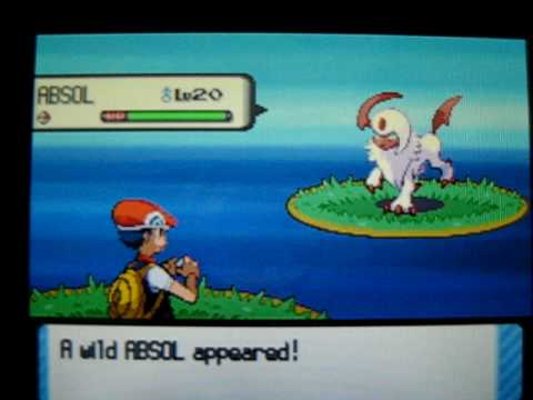 Shiny Absol (1 of 3) pokeradar chain 40 pokemon diamond - YouTube
