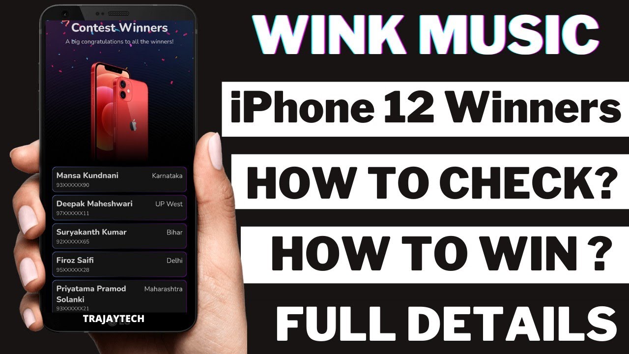 How To Check Winner In Wink Music | wink music | Stream & Win iPhone 12 ...