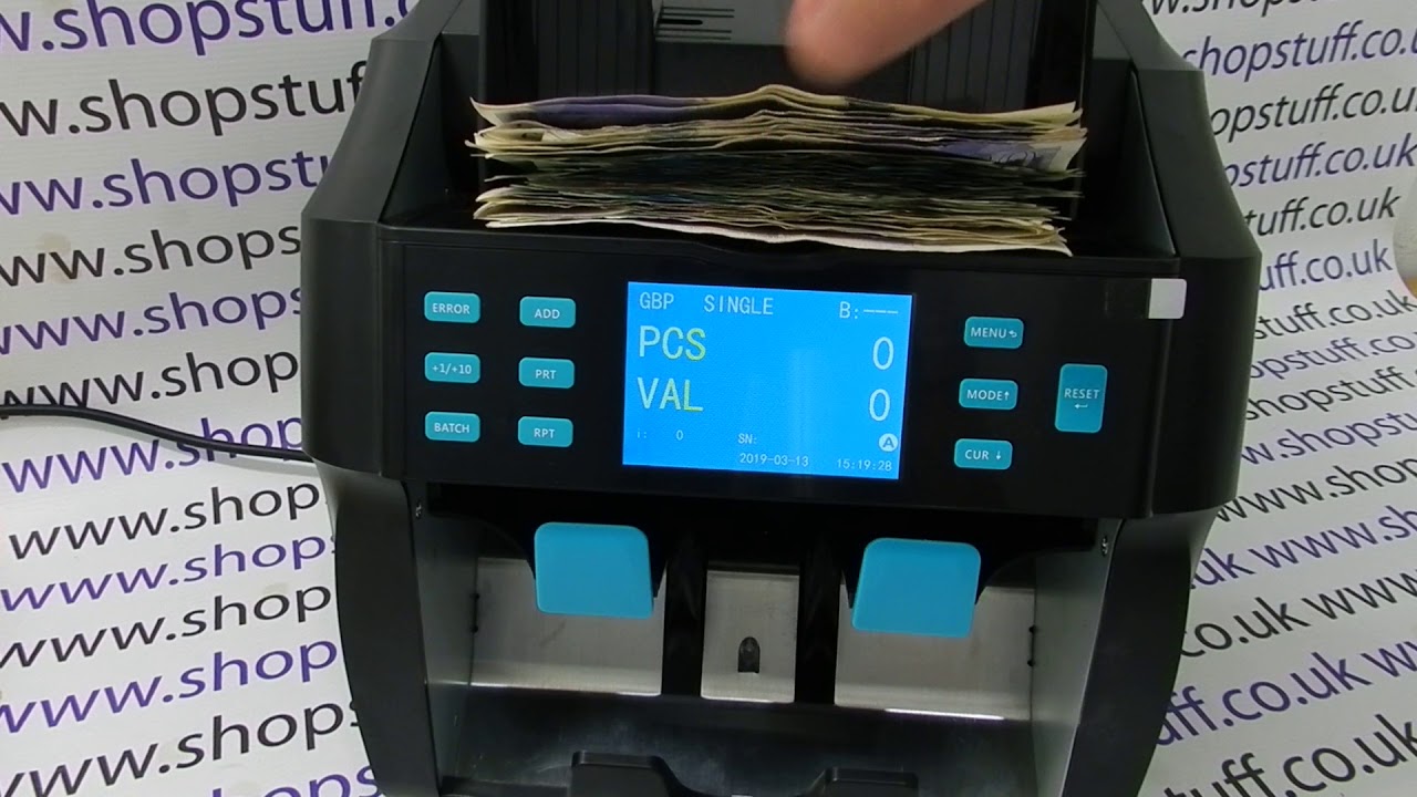 NCS4000 Mixed Note Value Bank Note Currency Counter Demonstration ...