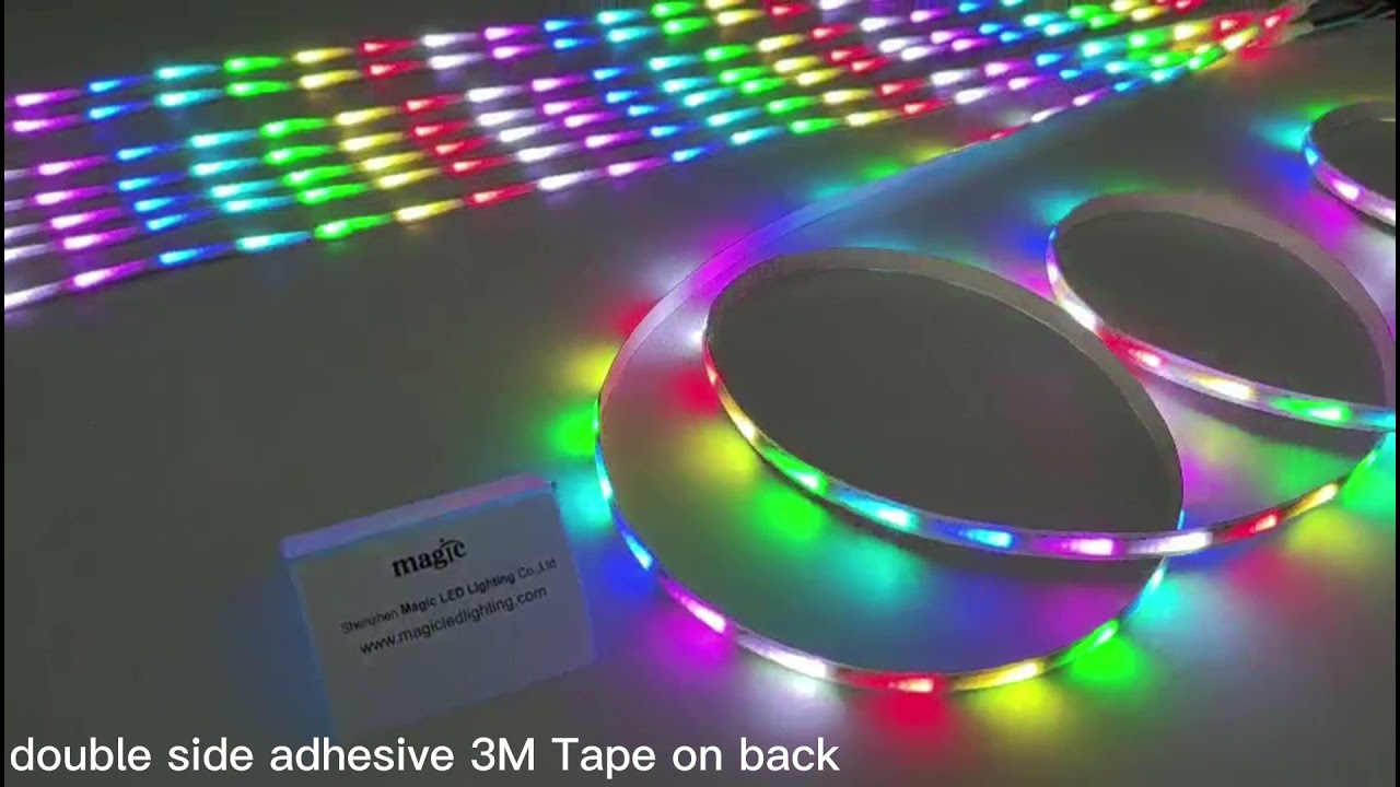 Individual addressable PIXEL RGB COB LED strip - YouTube
