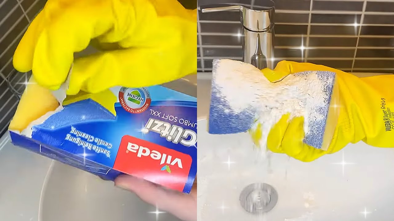 ASMR sudsy heaven | Sink clean with Ajax powder - YouTube